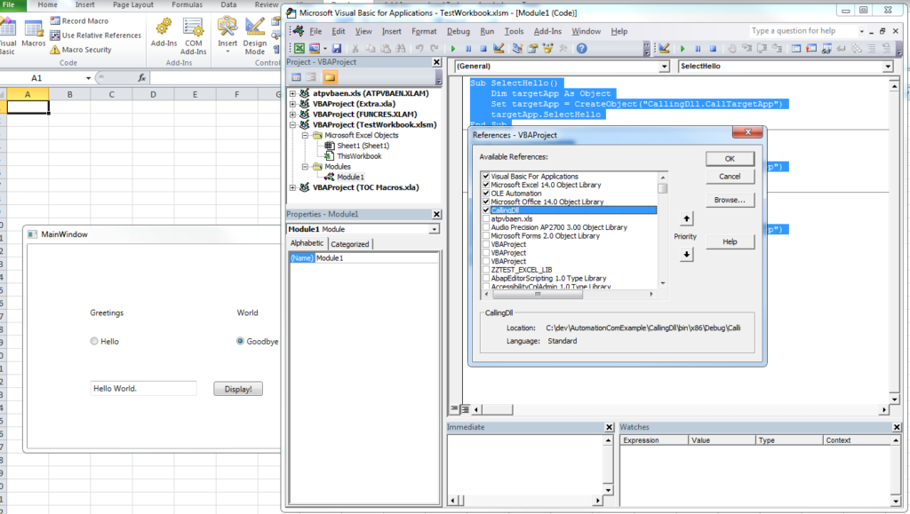 How To Tie A C Net Gui To A Callable C Net Class Library Dll From Excel Vba Guided Minimum